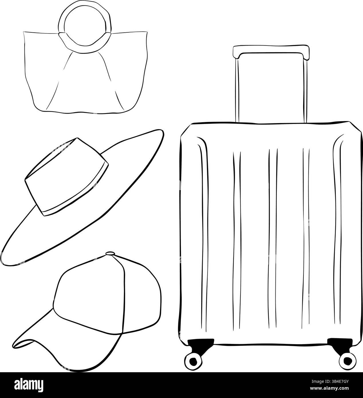 Cap summer line icon Cut Out Stock Images & Pictures - Alamy