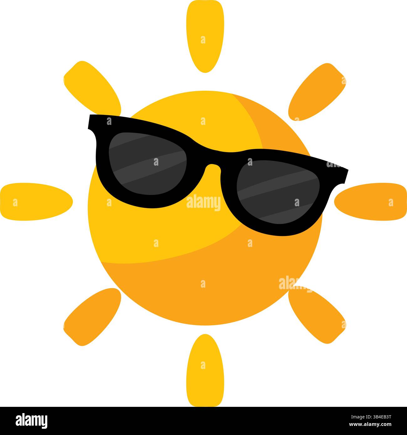 Sun icon with sunglasses. Vector illustration Stock Vector Image & Art ...