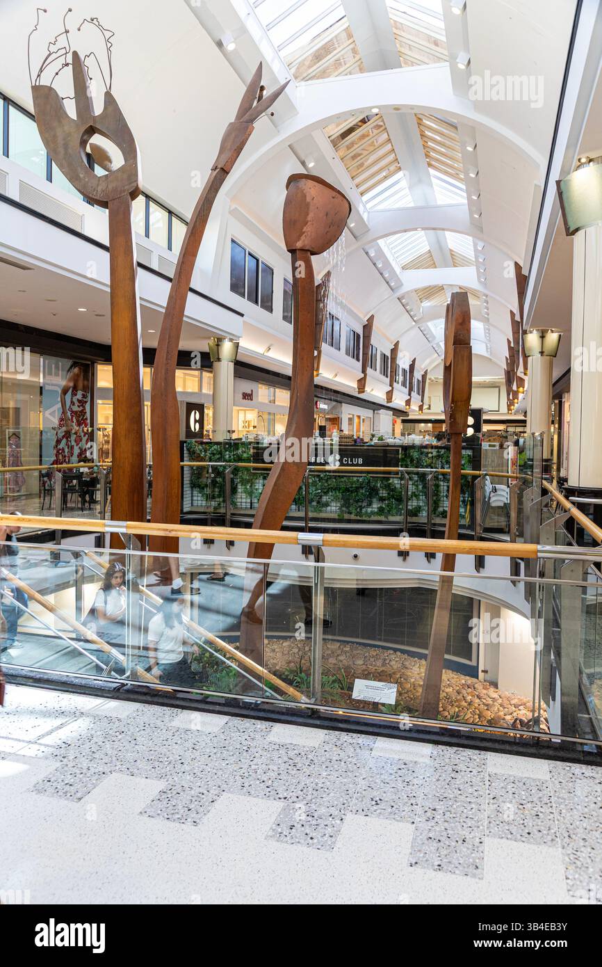 Modern sculpture in the interior of the Westfield Booragoon Shopping ...