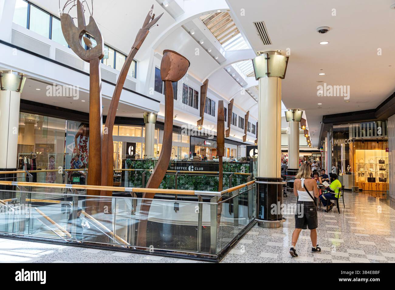 Modern sculpture in the interior of the Westfield Booragoon Shopping ...