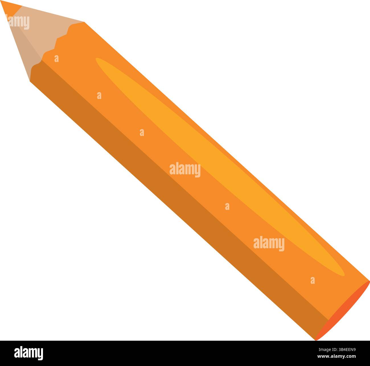 Orange pencil cartoon. Vector illustration Stock Vector Image & Art - Alamy