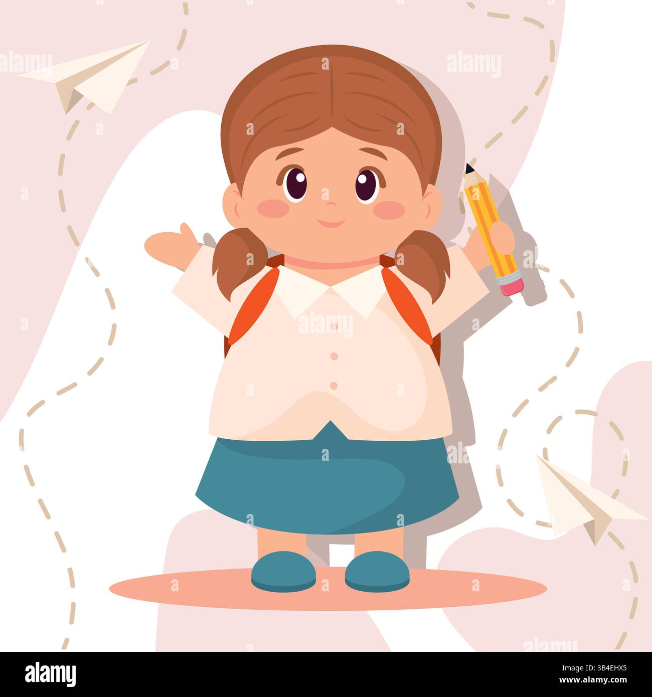 Holding pencil Stock Vector Images - Alamy