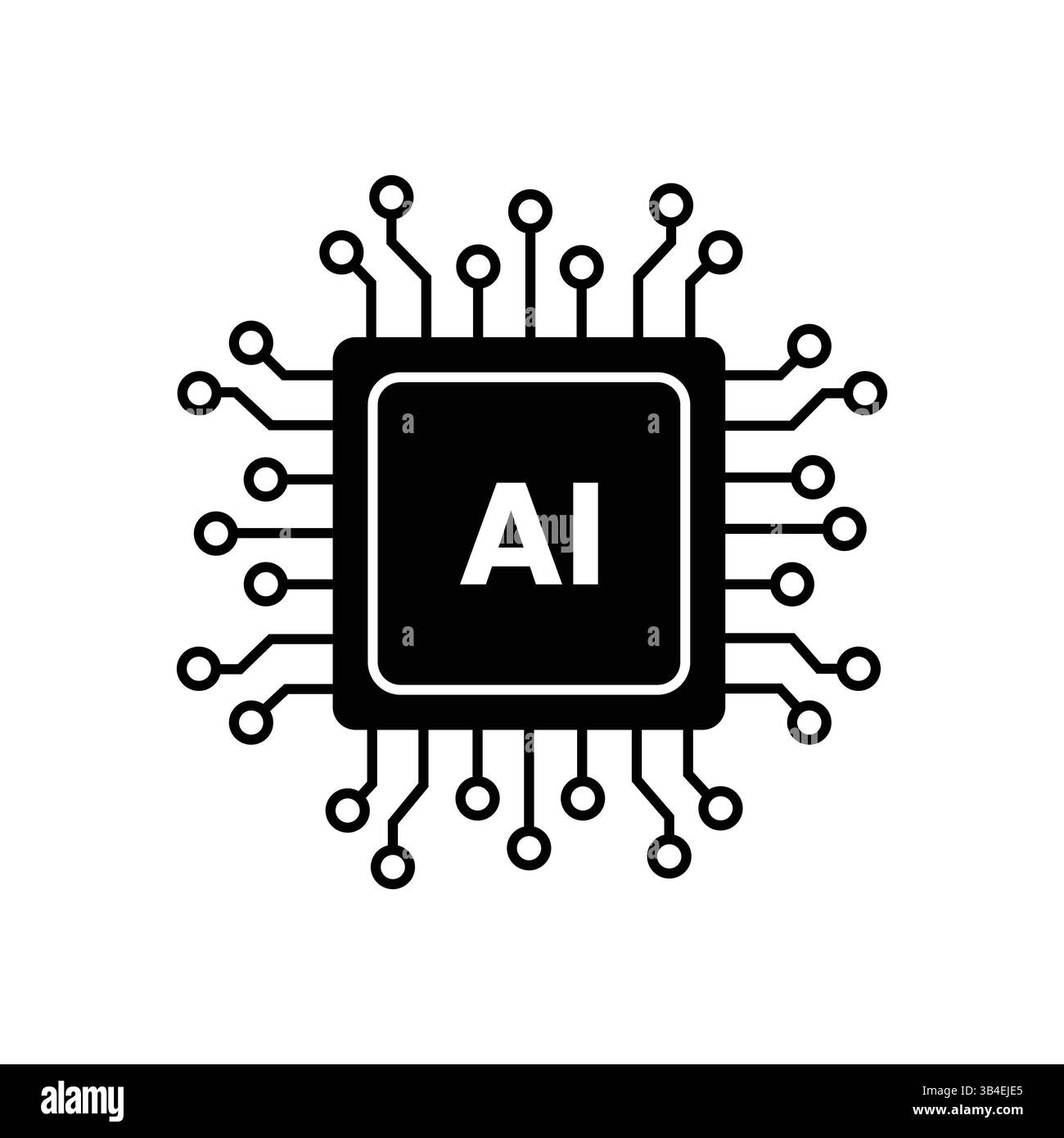 AI Chip Icon vector. Modern Technology Symbol vector. Artificial ...