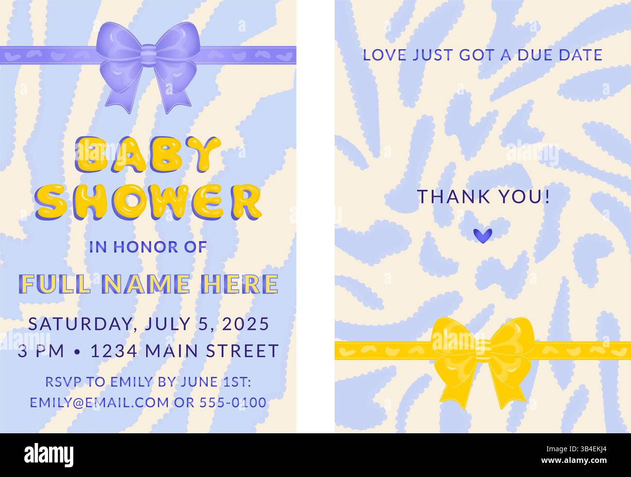 Baby shower thank card Cut Out Stock Images & Pictures - Alamy