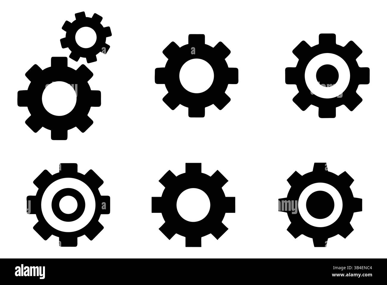 Collection of gear icon vector. Cog wheel icon set vector illustration ...