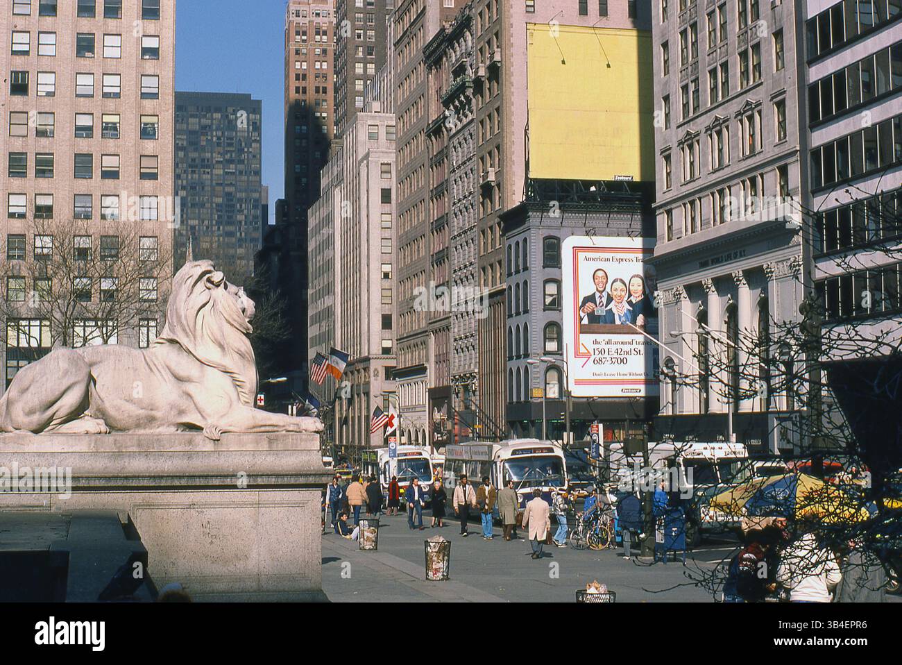 View down 5th Avenue from the New York Public Library, Manhattan, New ...