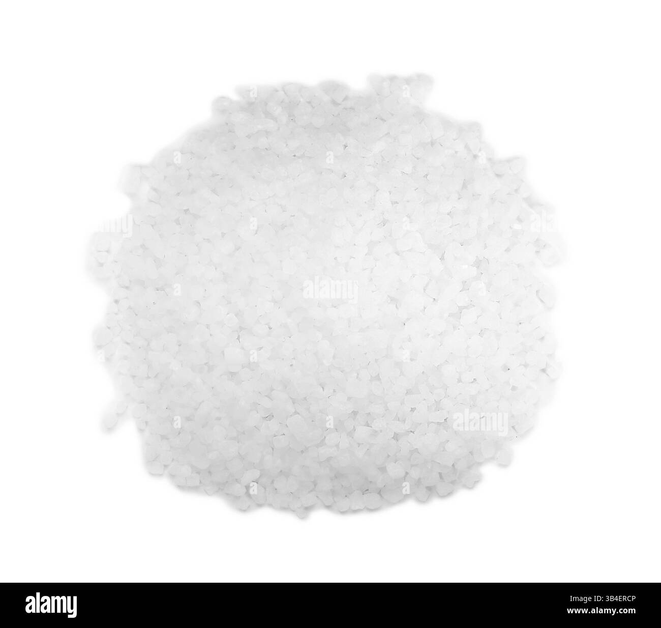 Pile of salt isolated on white, top view Stock Photo - Alamy
