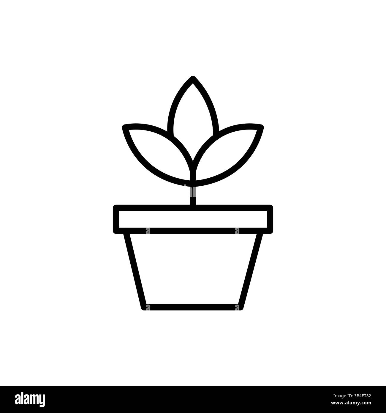 Object on white flowerpot Black and White Stock Photos & Images - Alamy