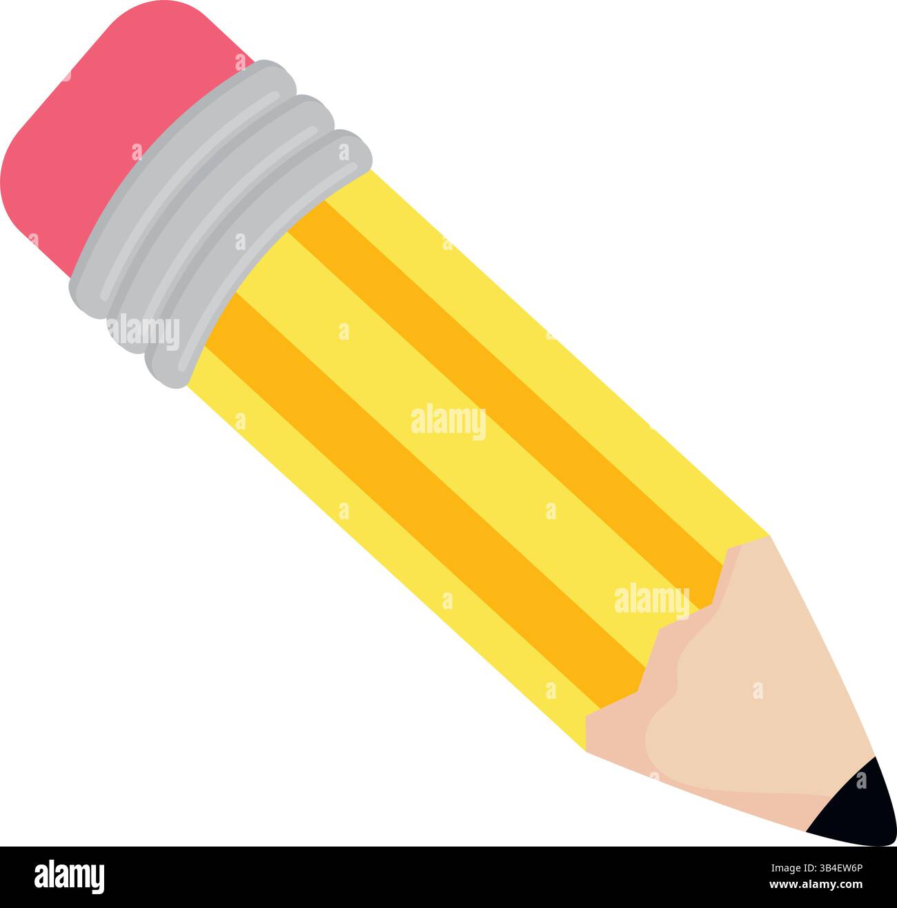 Yellow striped pencil. Vector illustration Stock Vector Image & Art - Alamy