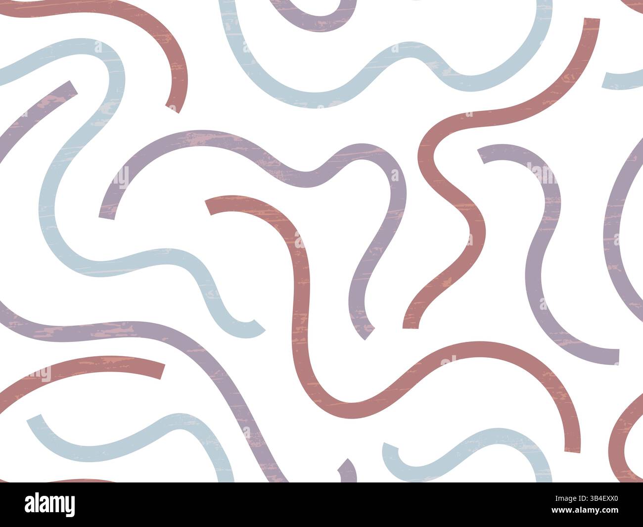 Bold textured curves lines. Monochrome abstract seamless pattern ...