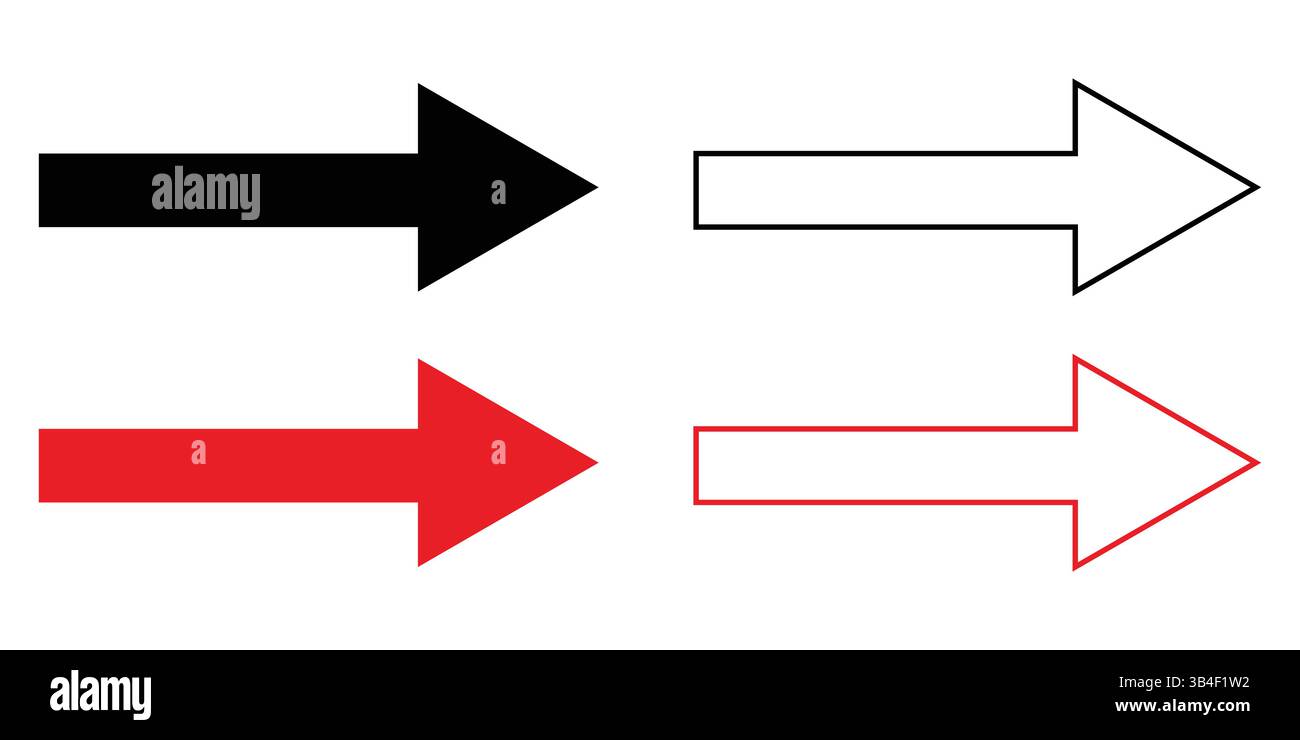 Right directional arrow vector. pointer, navigation, infographic ...