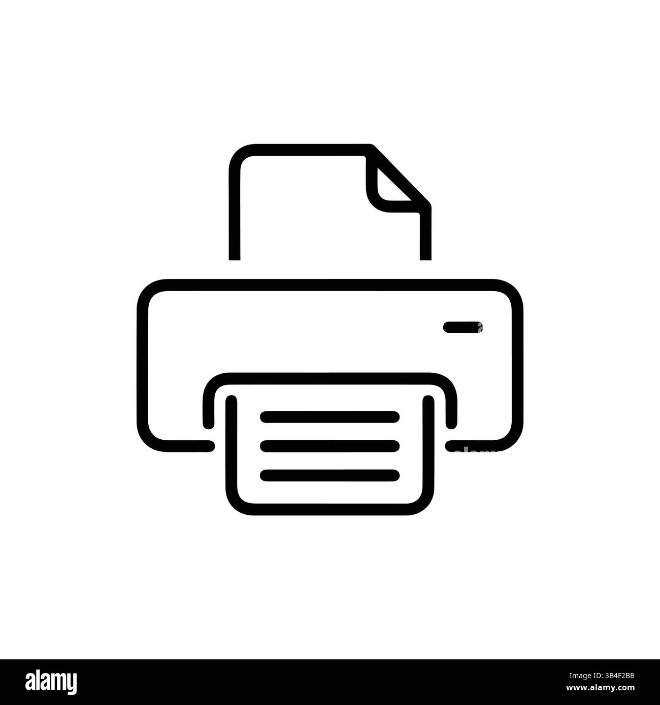 Fax machine line icon on Cut Out Stock Images & Pictures - Alamy