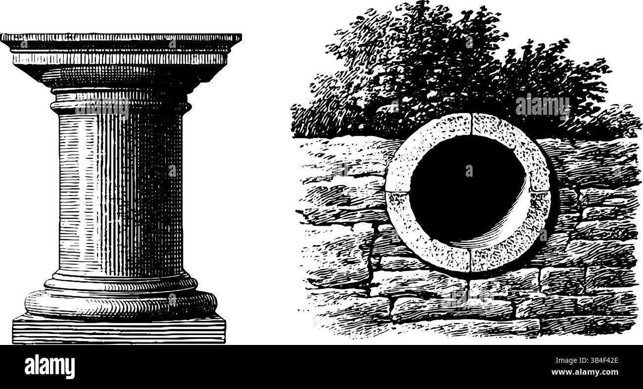 Classical architecture and stone work engraving for design and history ...