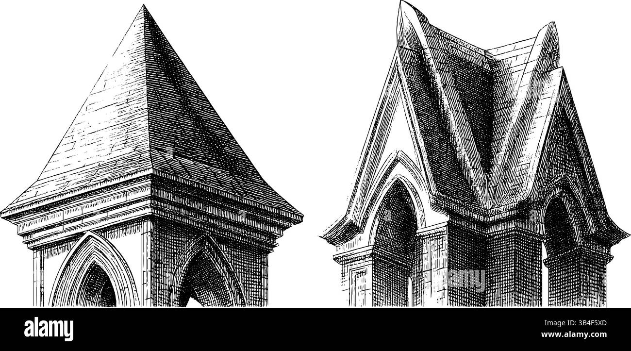 Masonry spires Stock Vector Images - Alamy
