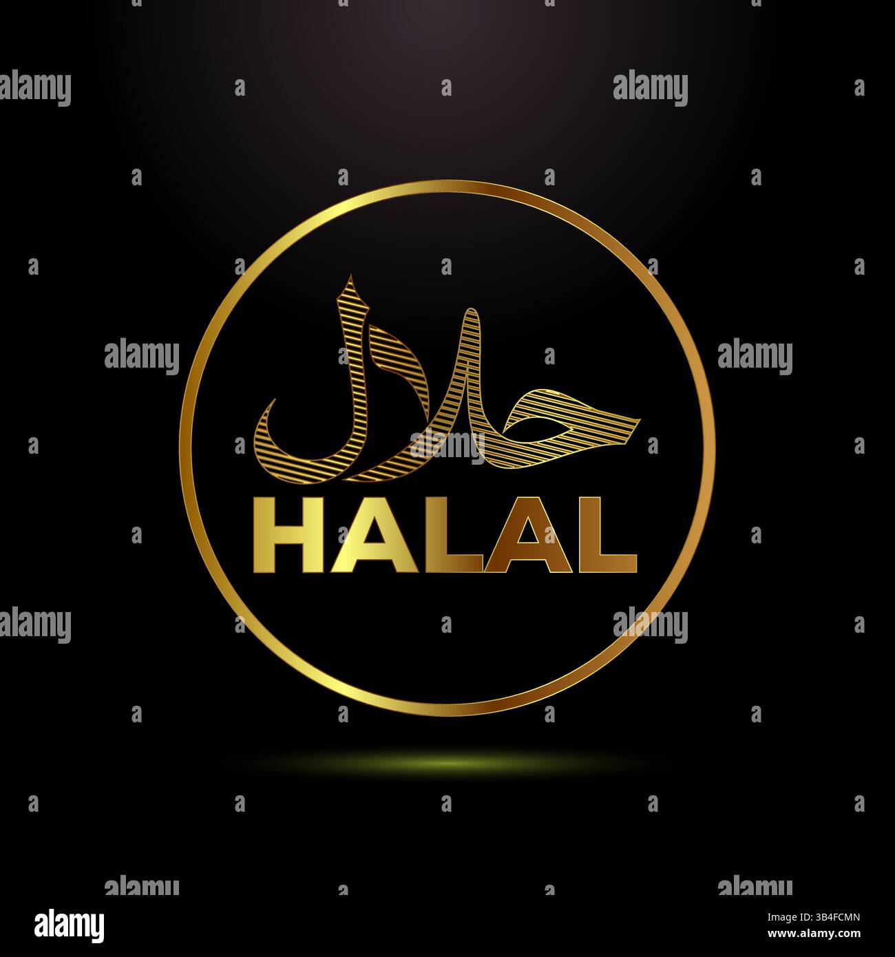 Halal icon design illustration, Halal Certificate tag, Islamic approved ...
