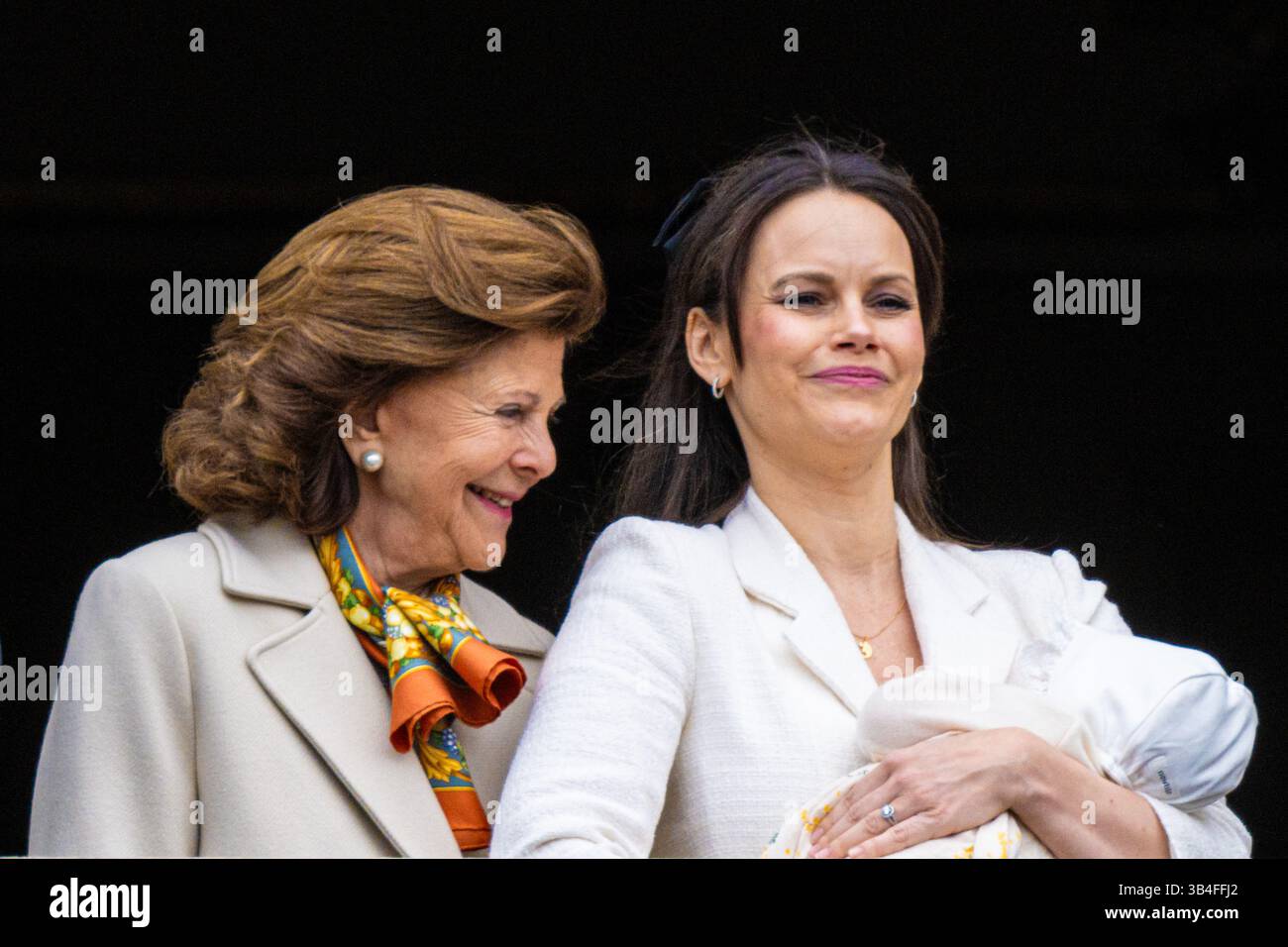 Stockholm, Sweden. 30th Apr, 2025. Queen Silvia, Princess Sofia ...