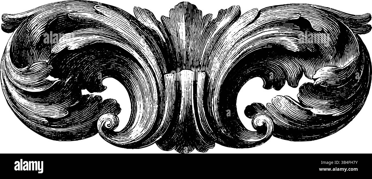 Symmetrical volute motif Stock Vector Images - Alamy
