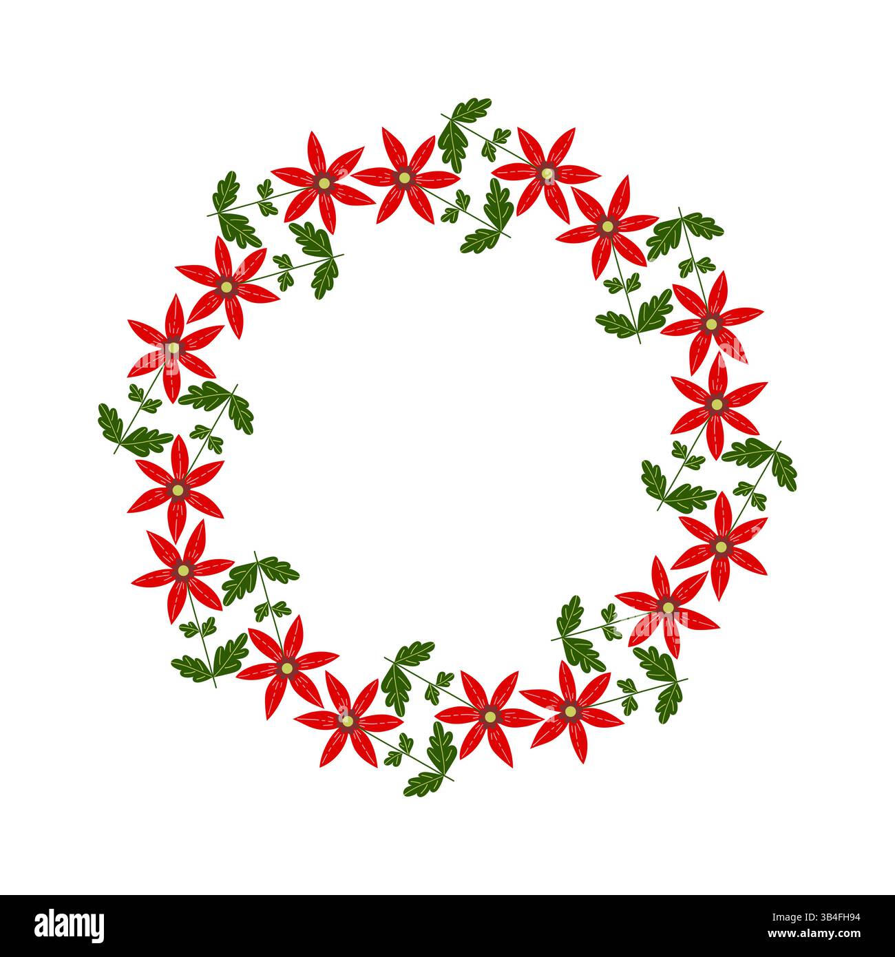 Modern red wreath frame hi-res stock photography and images - Alamy