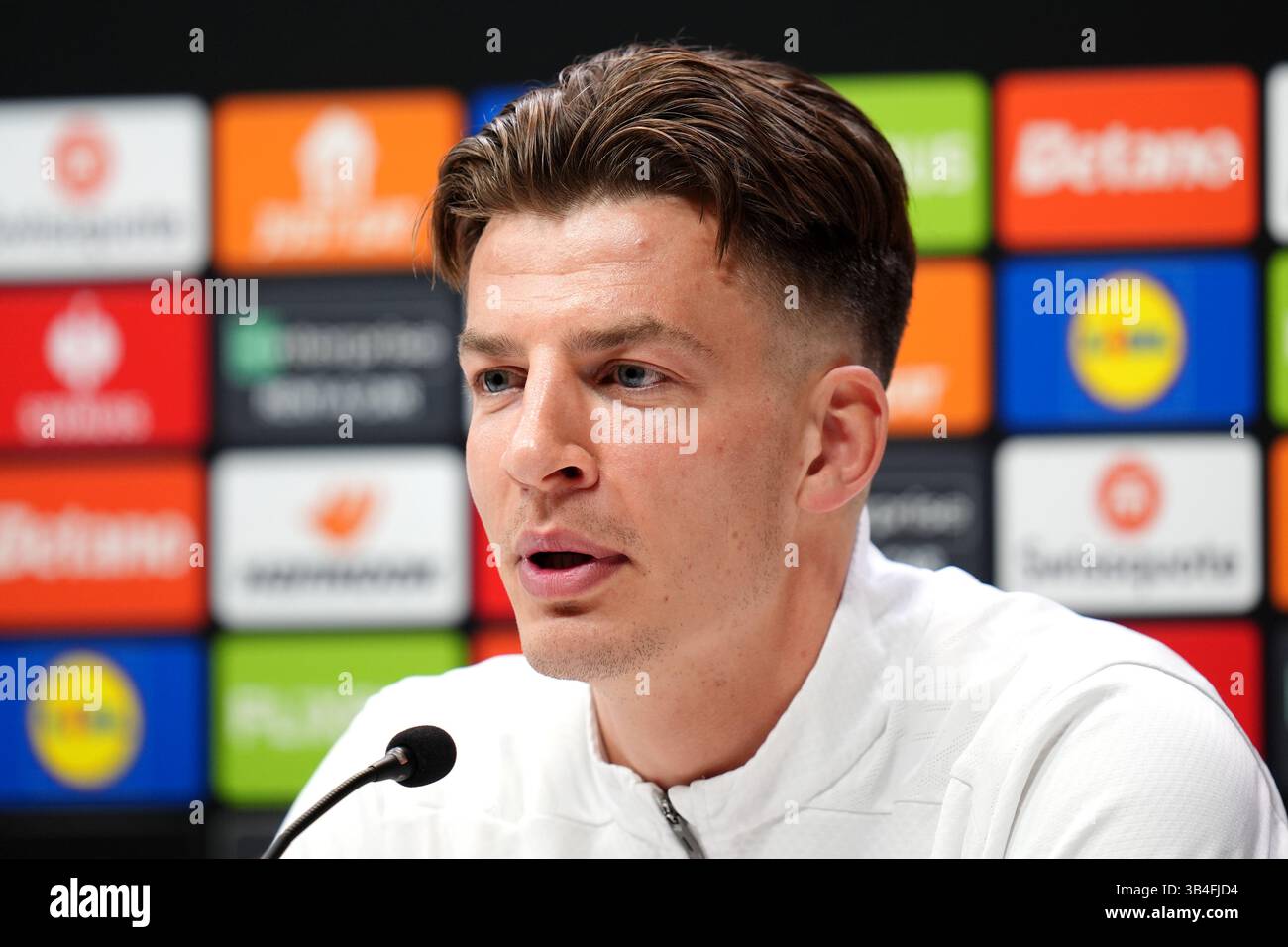 FK Bodo/Glimt's Jostein Gundersen during a press conference at the ...