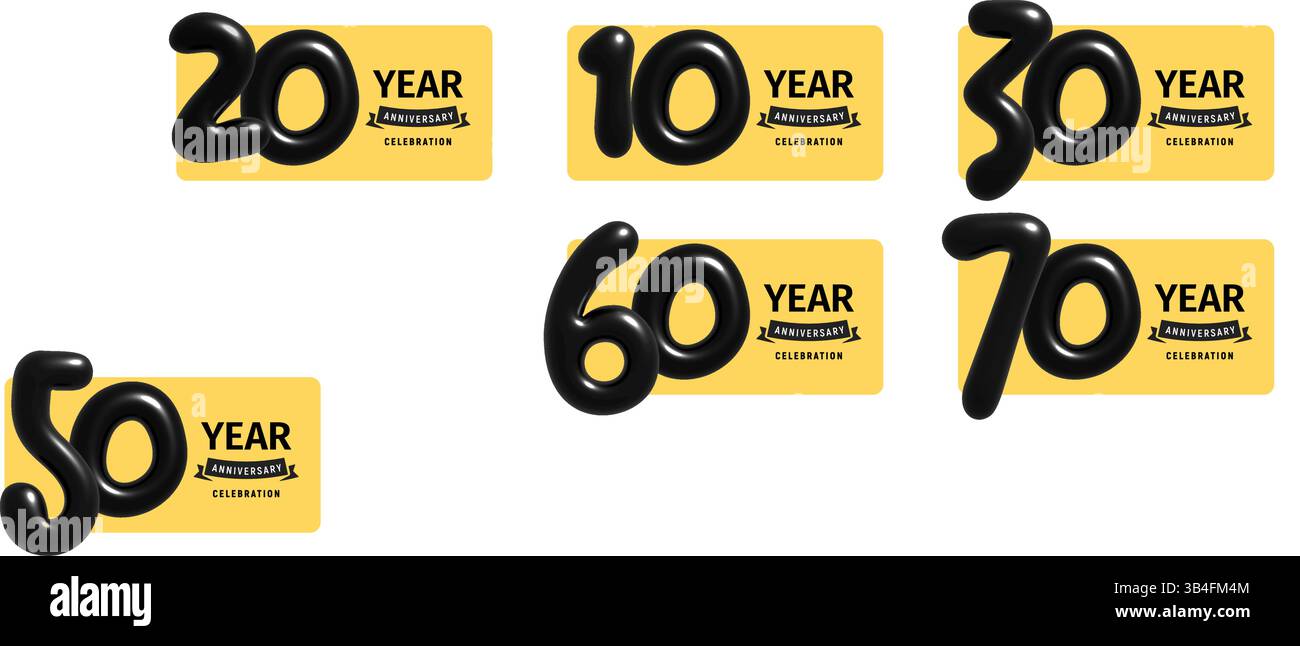 70 year anniversary celebration with bold glossy black 3D numbers on ...