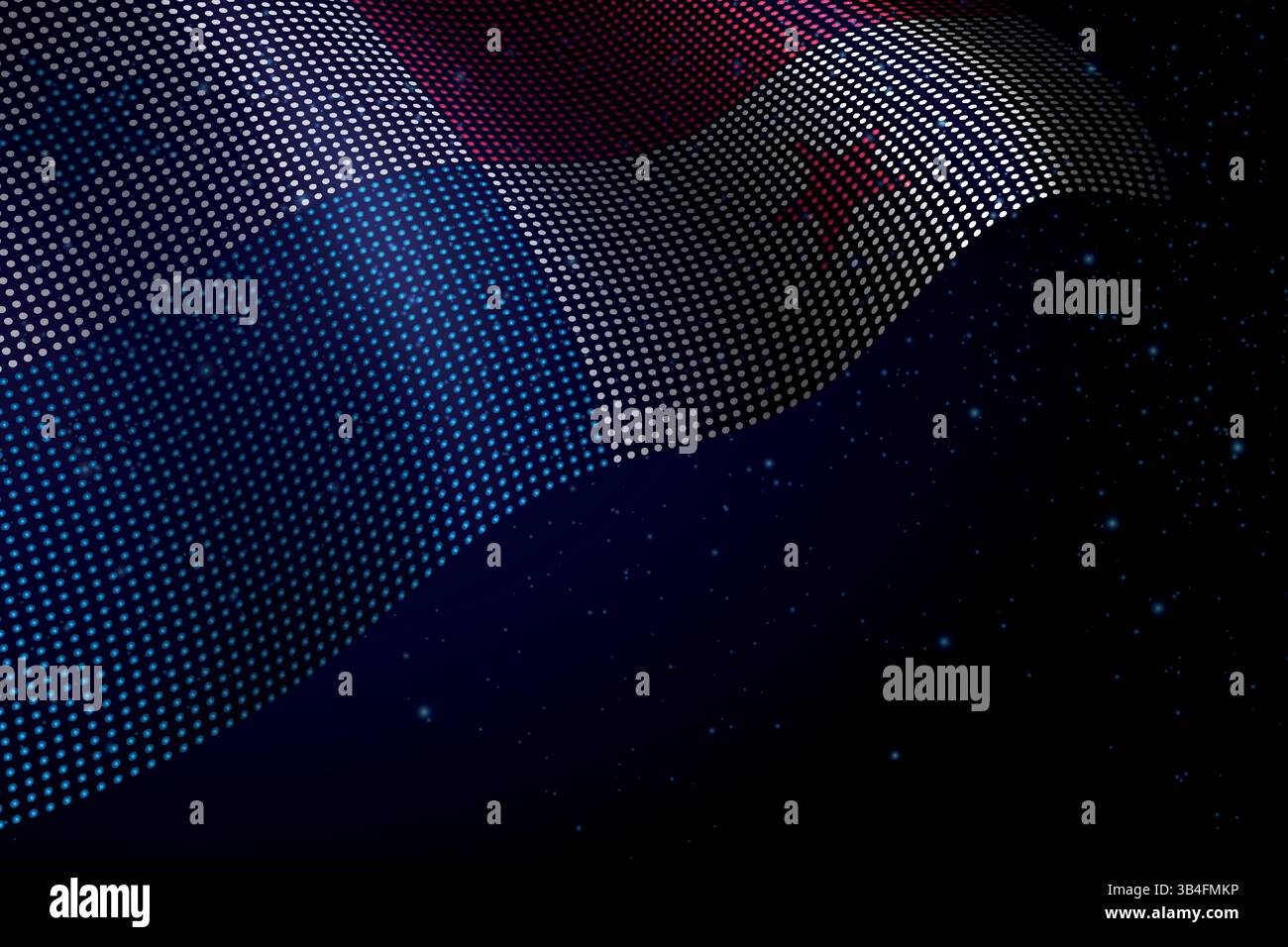 Panama digital flag made of dots, waving over a starry dark background ...