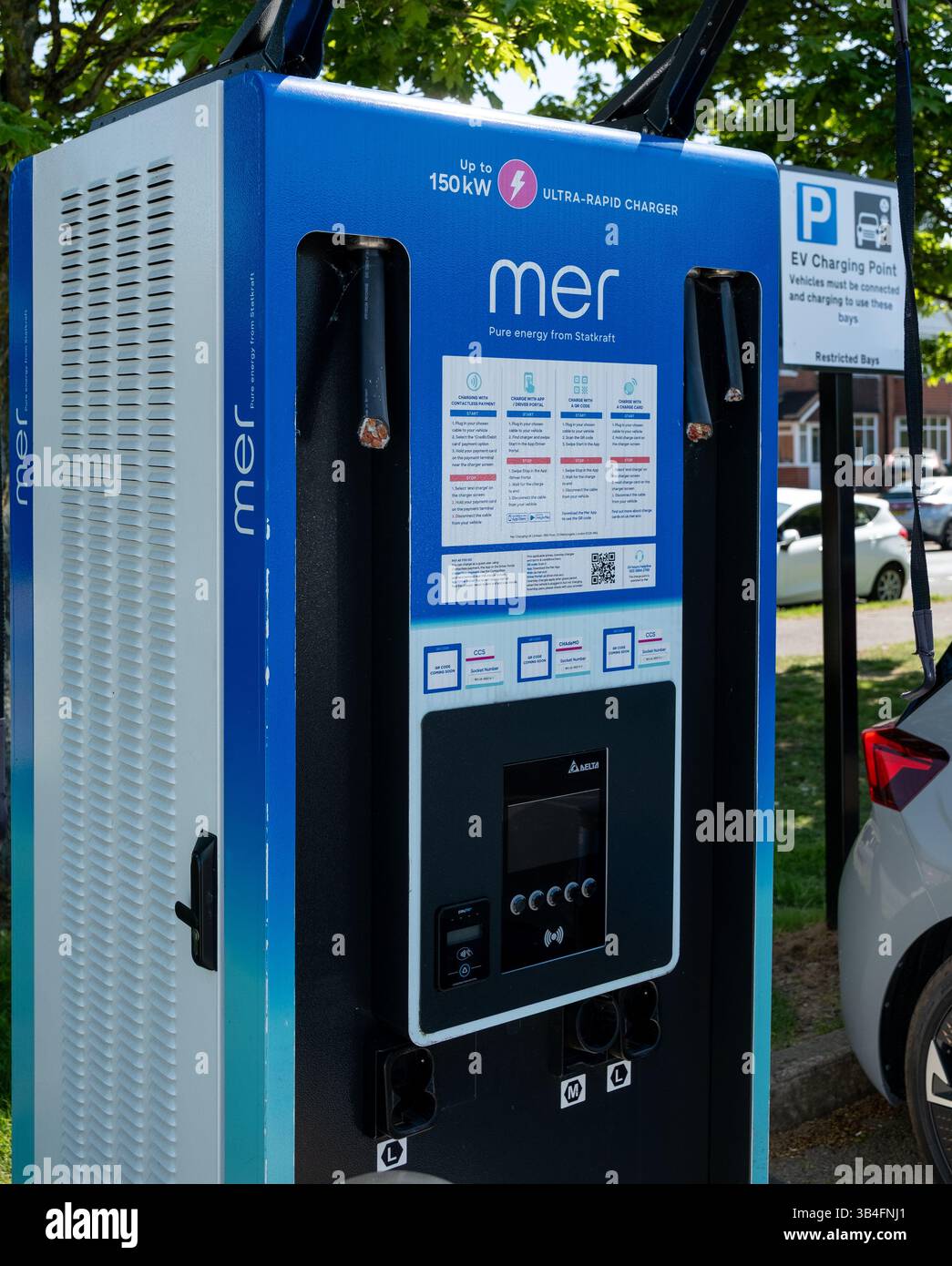 Mer Electric car charging station vandalism and theft of all the ...