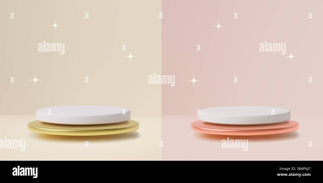 Abstract cream 3d room Stock Vector Images - Alamy