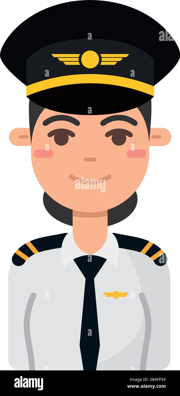 Airline pilot cartoon. Vector illustration Stock Vector Image & Art - Alamy