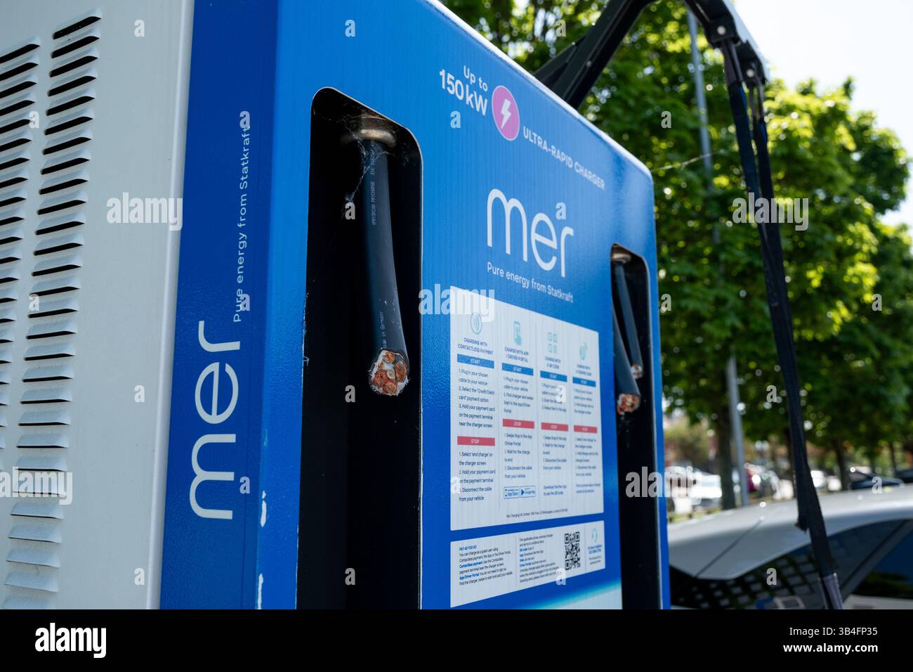 Mer Electric car charging station vandalism and theft of all the ...