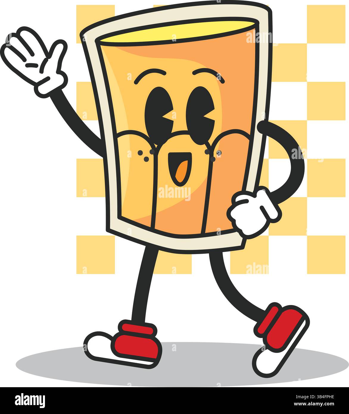 Happy orange juice cup. Vector illustration Stock Vector Image & Art ...
