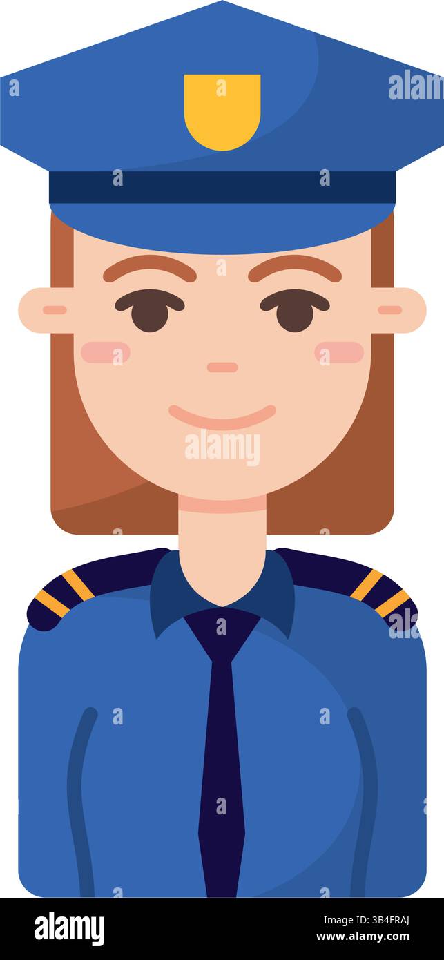 Female police officer. Vector illustration Stock Vector Image & Art - Alamy
