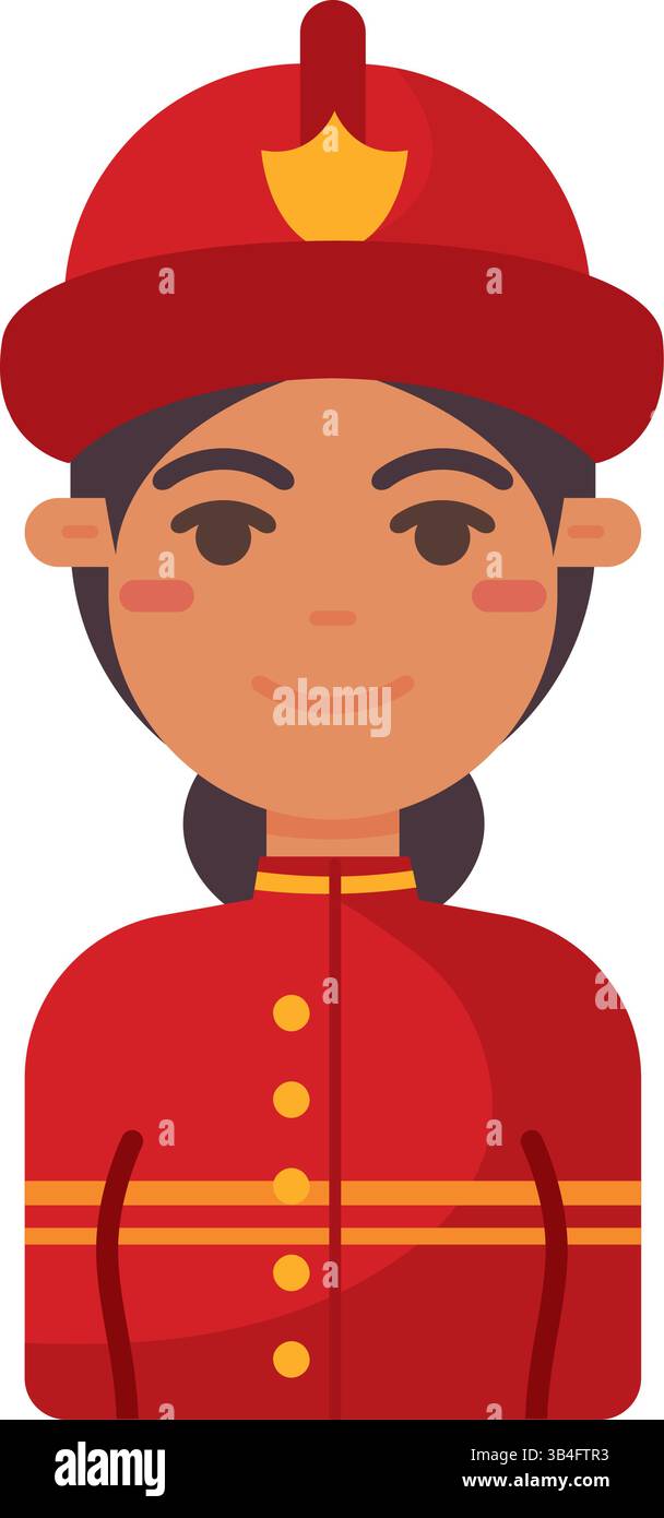 Cartoon firefighter woman. Vector illustration Stock Vector Image & Art ...
