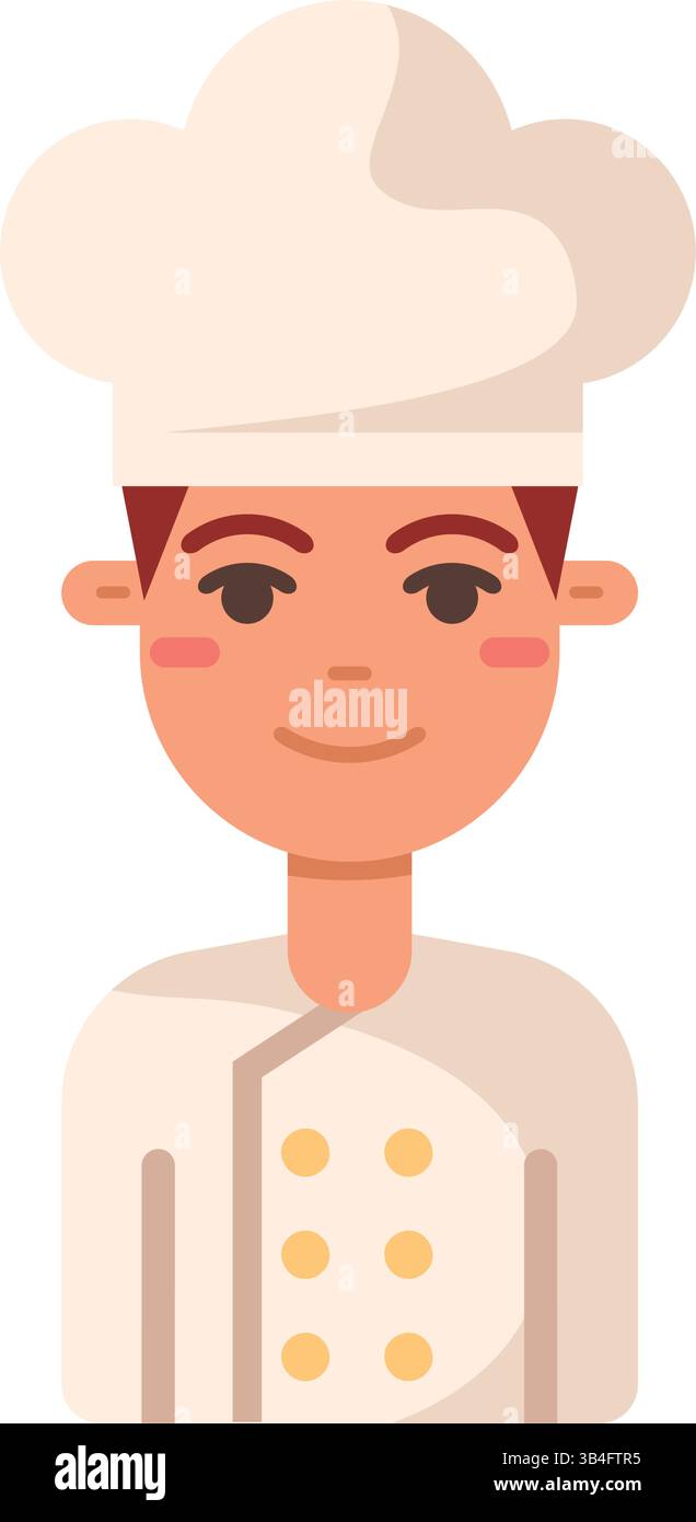 Smiling male chef. Vector illustration Stock Vector Image & Art - Alamy