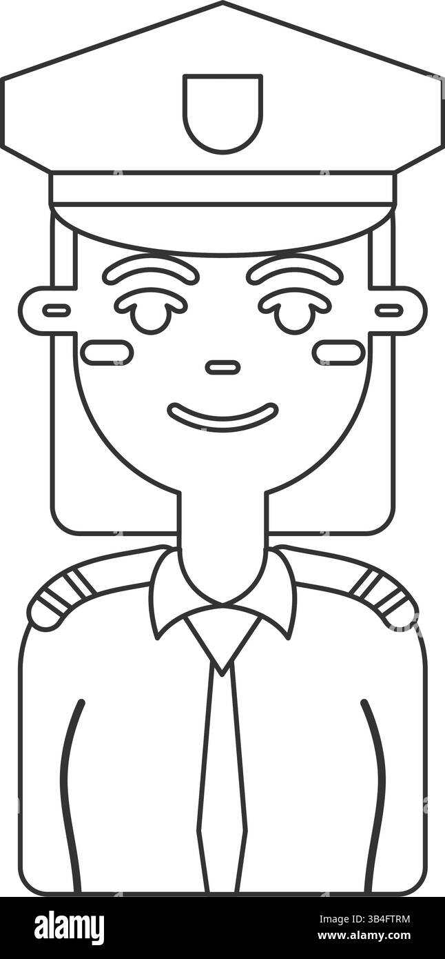 Female police officer. Vector illustration Stock Vector Image & Art - Alamy