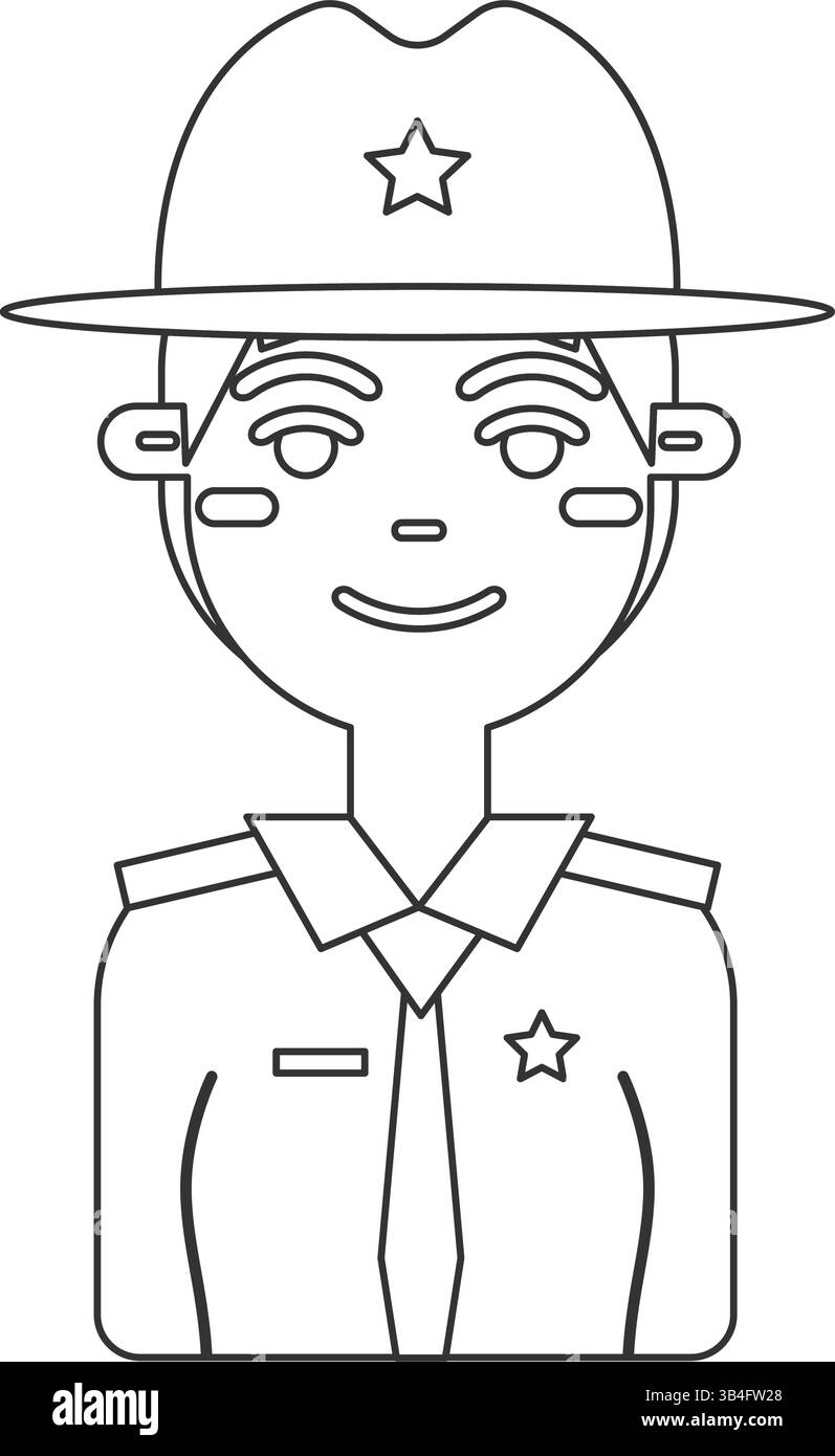 Male sheriff character. Vector illustration Stock Vector Image & Art ...