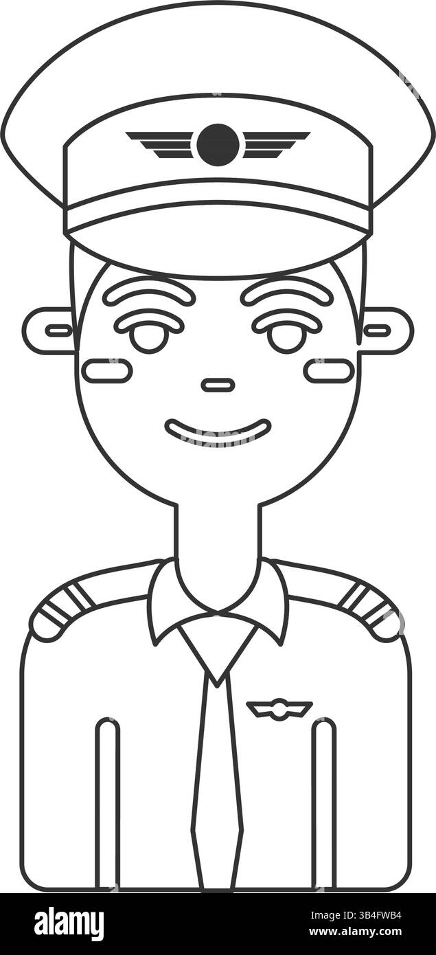 Airline pilot cartoon. Vector illustration Stock Vector Image & Art - Alamy