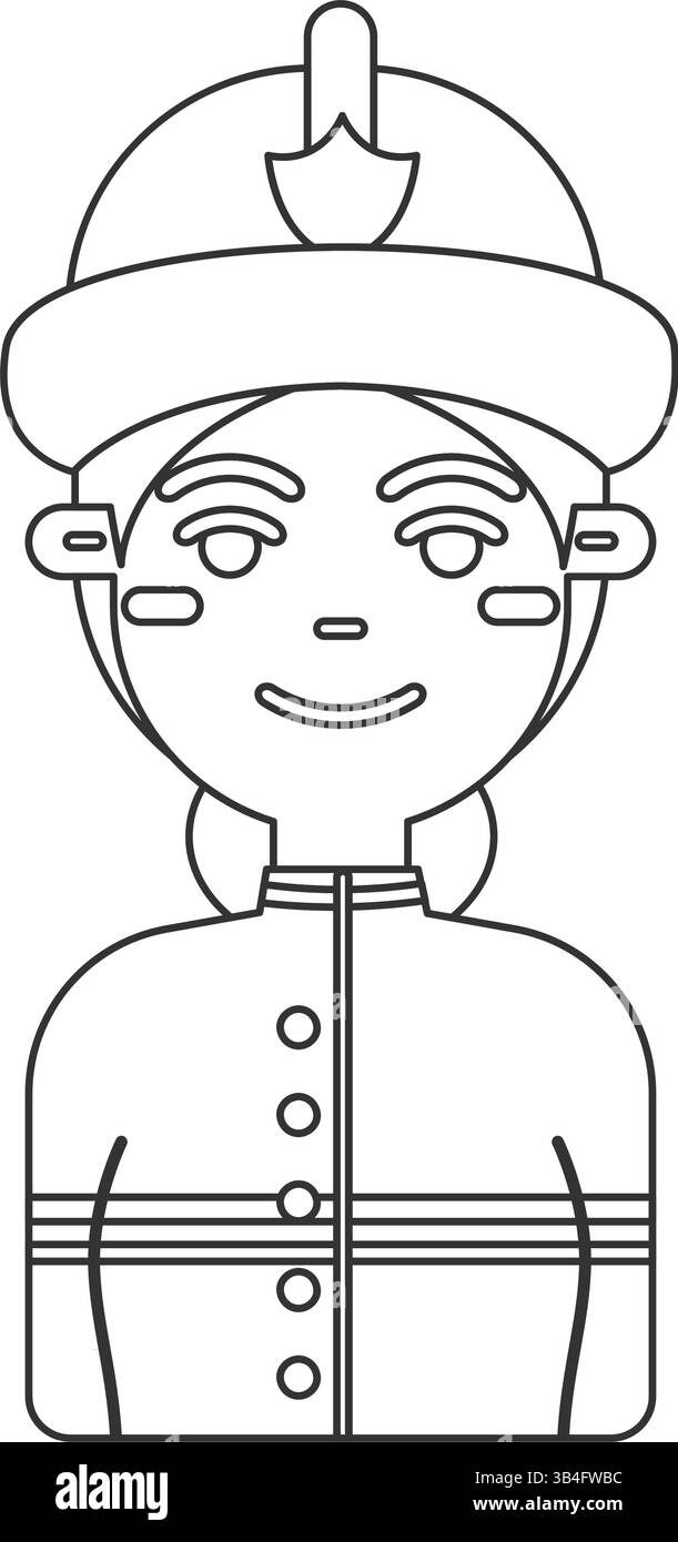 Cartoon firefighter woman. Vector illustration Stock Vector Image & Art ...