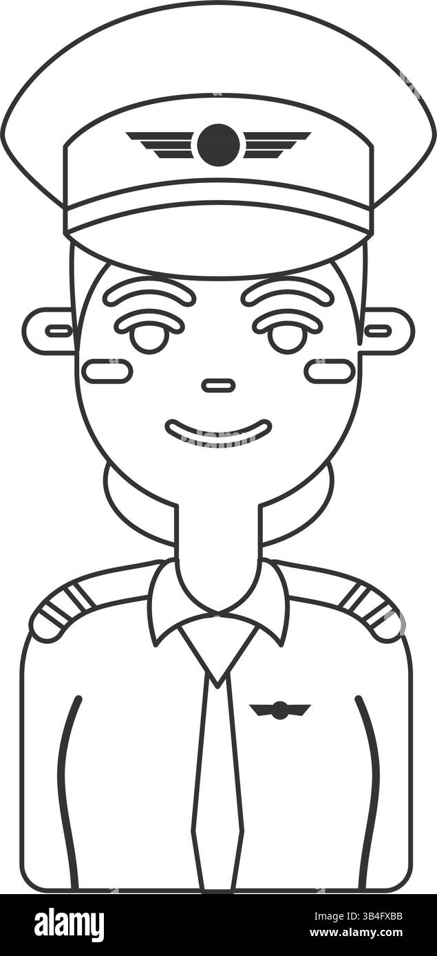 Airline pilot cartoon. Vector illustration Stock Vector Image & Art - Alamy