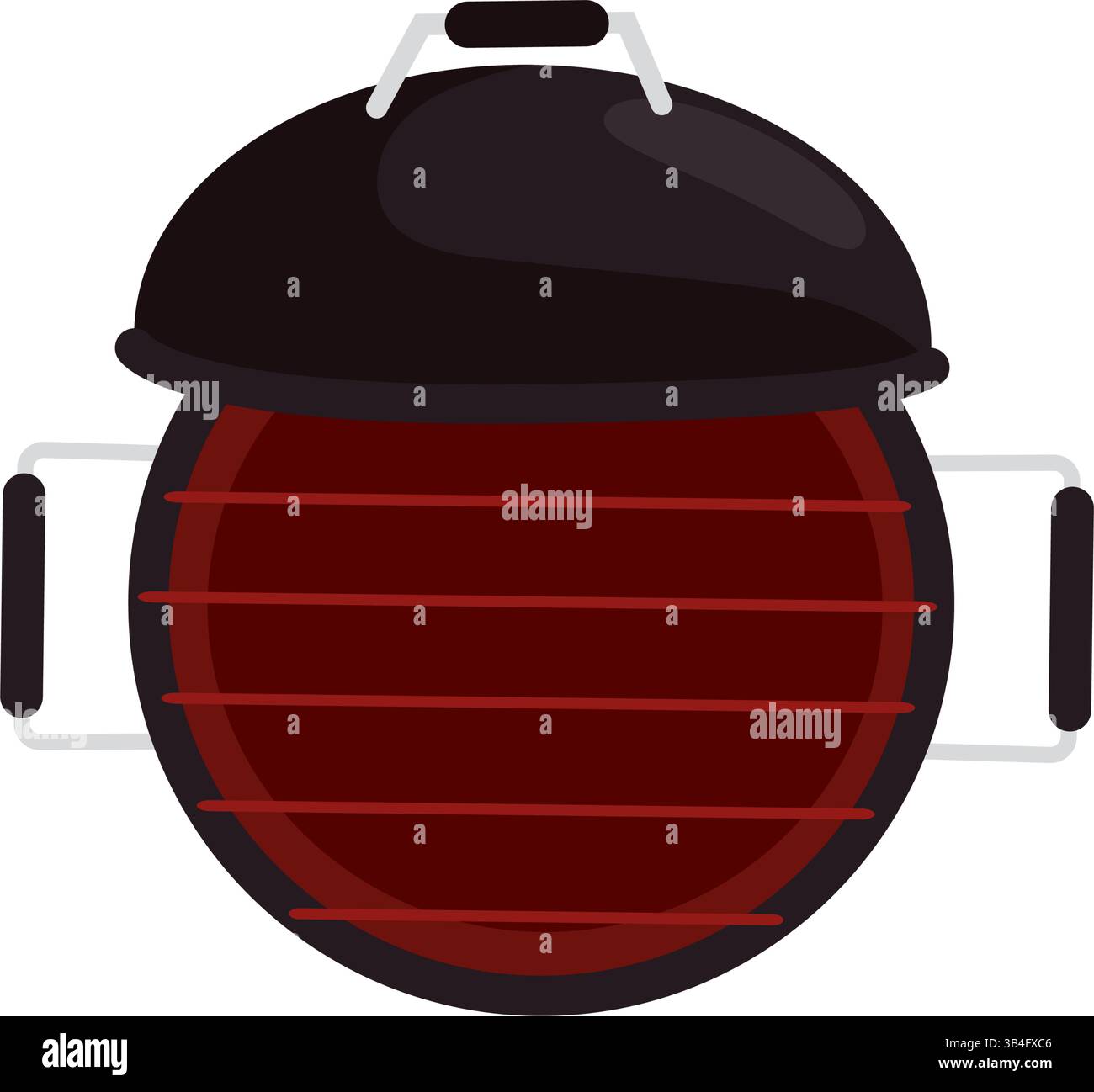 Round charcoal grill. Vector illustration Stock Vector Image & Art - Alamy
