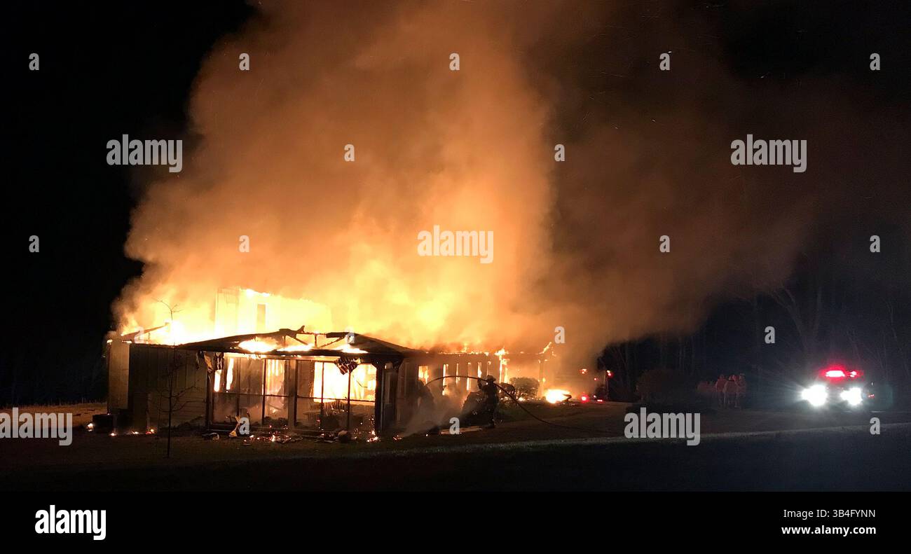 This March 29, 2019 photo provided by the New Market Fire and Rescue ...