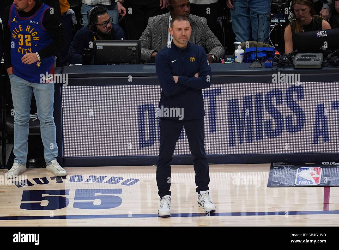 Denver Nuggets interim head coach David Adelman in the first half of ...