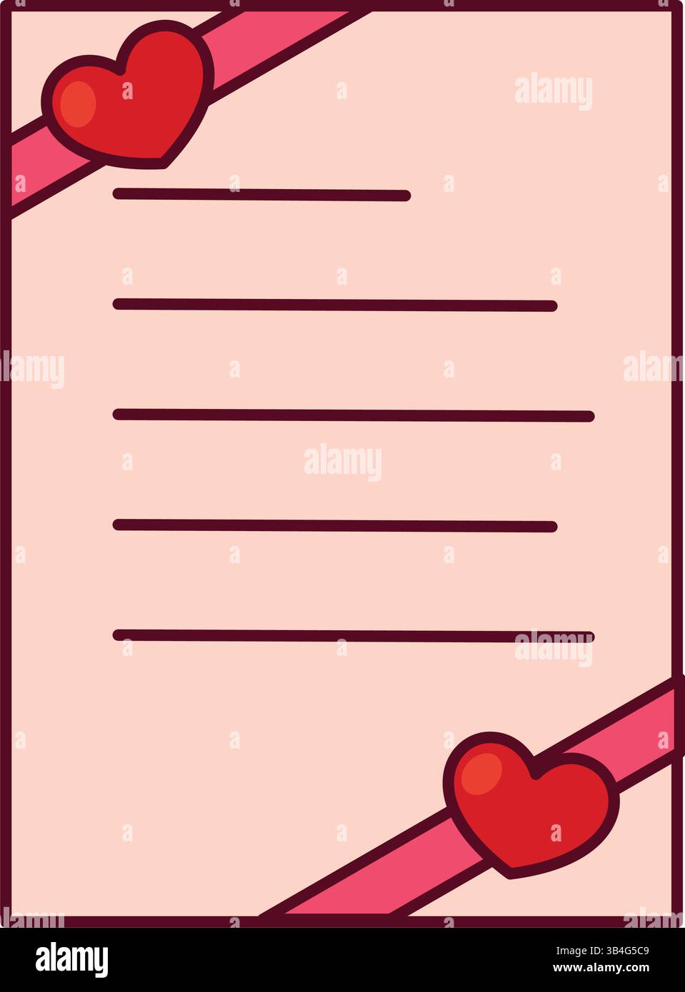Love letter with hearts. Vector illustration Stock Vector Image & Art ...