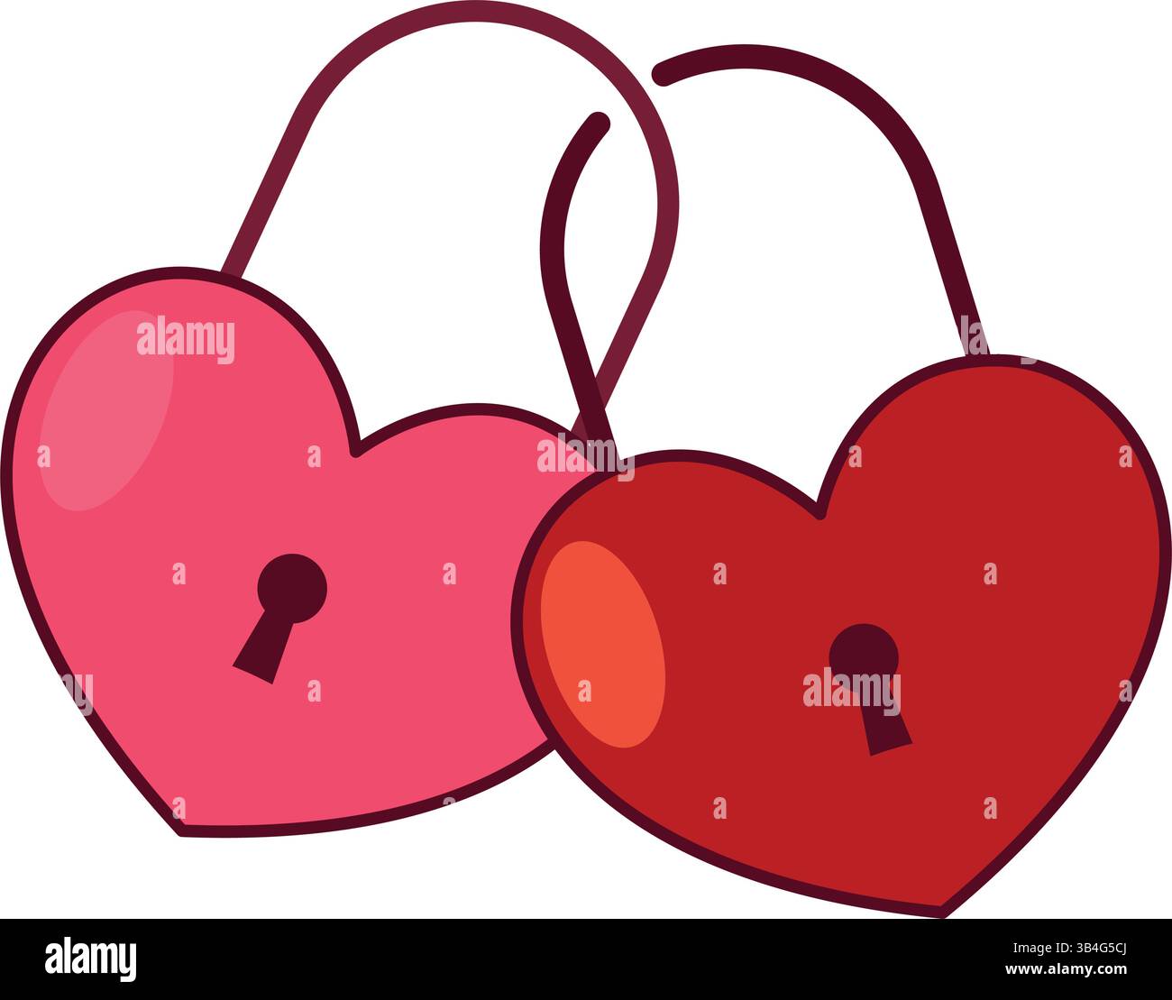 Heart shaped padlocks. Vector illustration Stock Vector Image & Art - Alamy