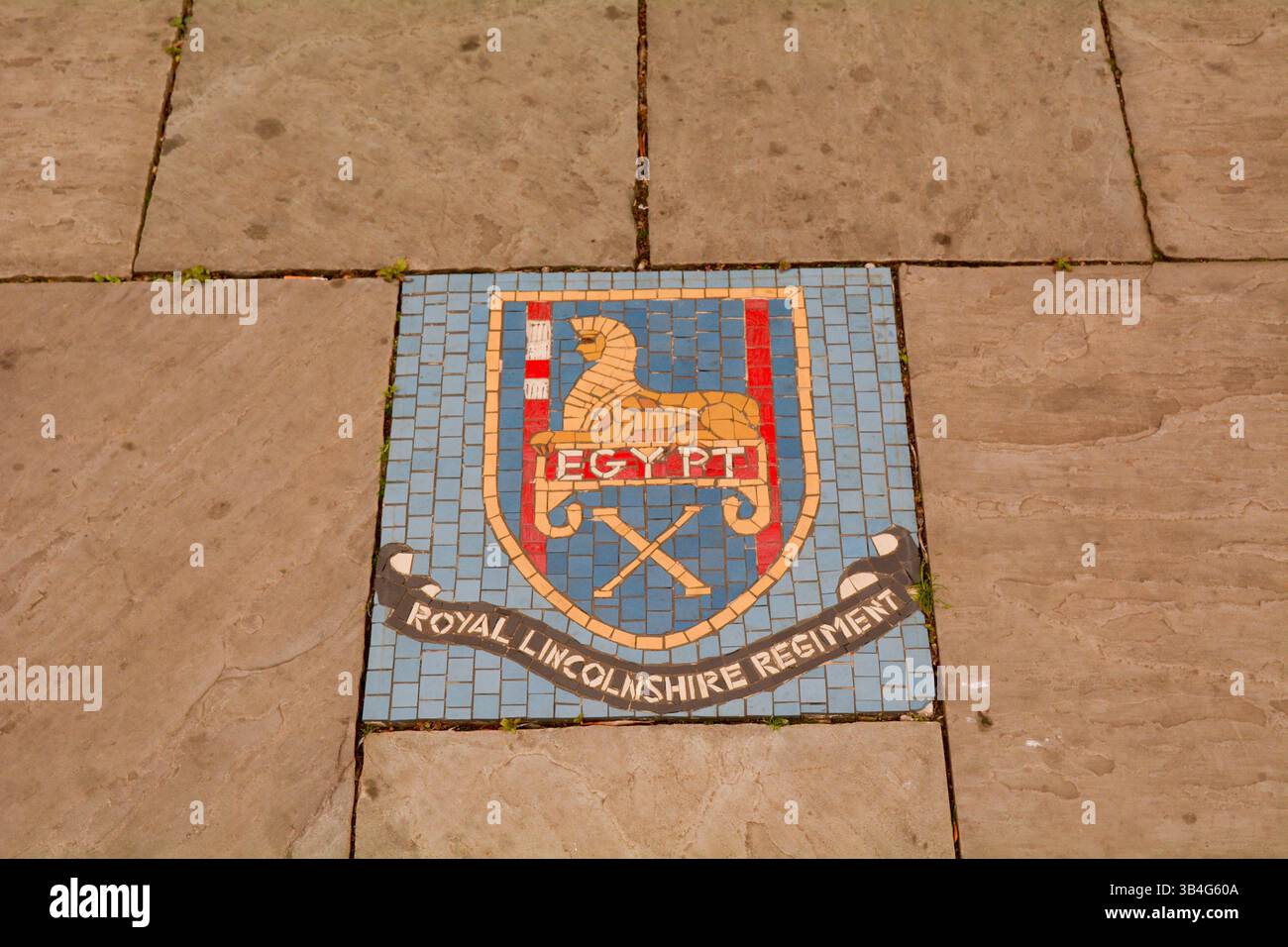 Mosaic art in ceramic tiles as a mark of remembrance for members of the ...