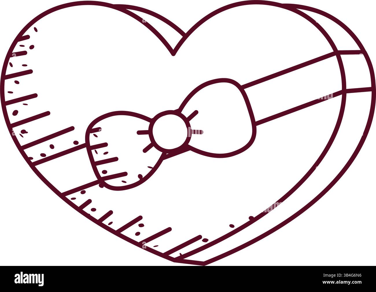 Heart shaped chocolate box. Vector illustration Stock Vector Image ...