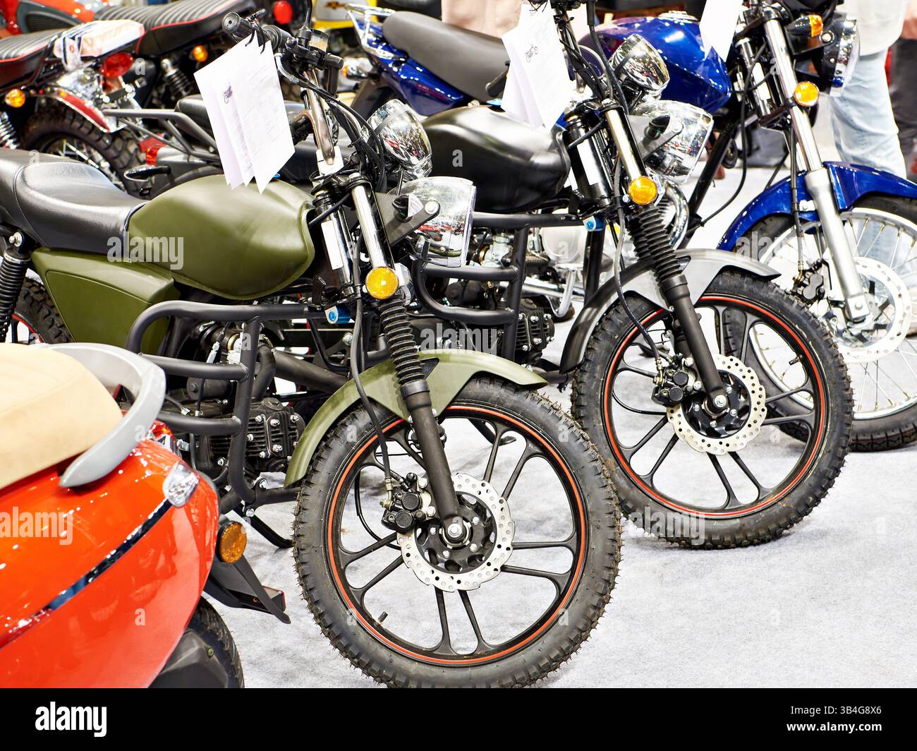 Exhibition motorcycles big blue motorcycle hi-res stock photography and ...