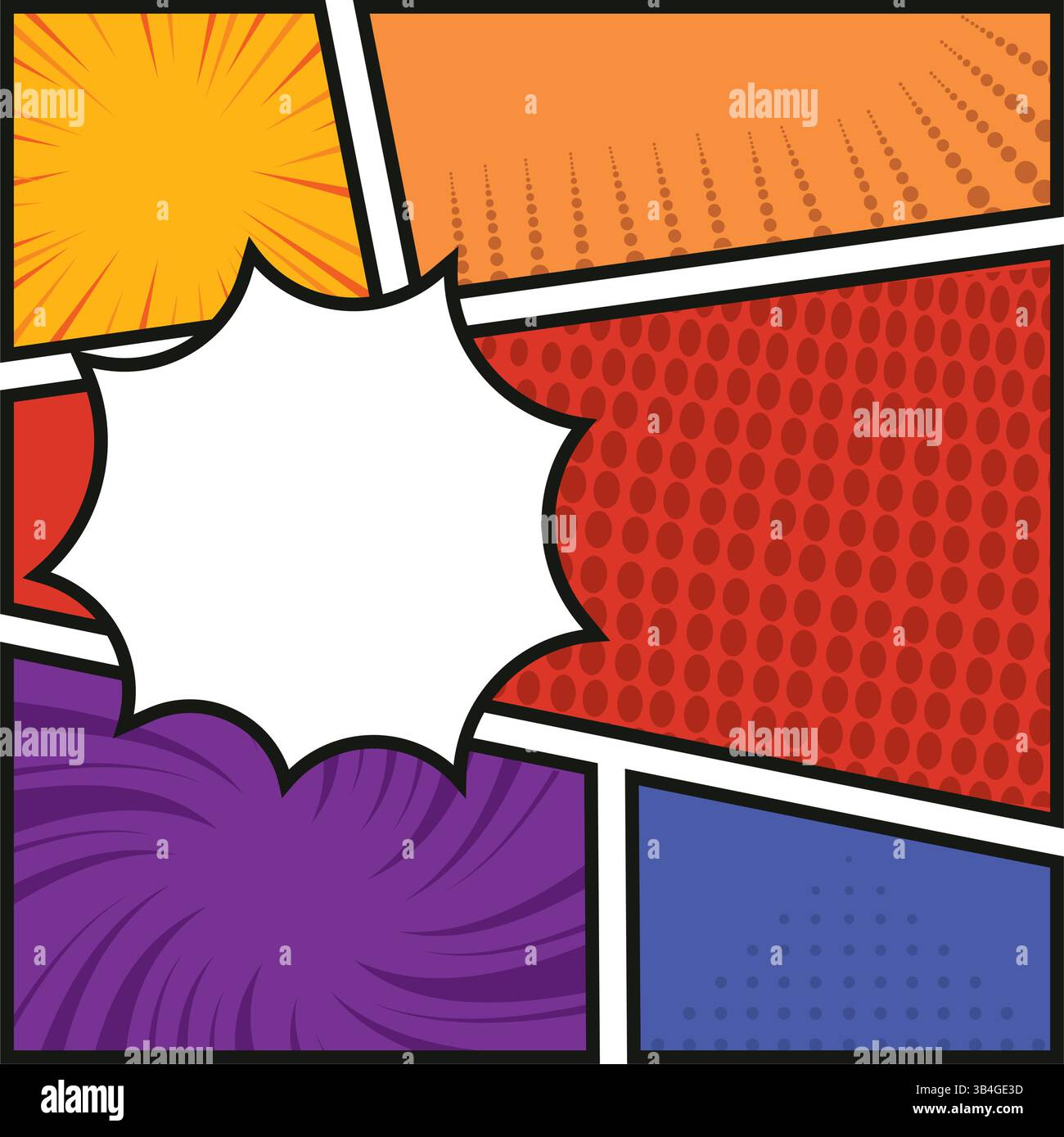 Comic frame with speech bubble. Vector illustration Stock Vector Image ...