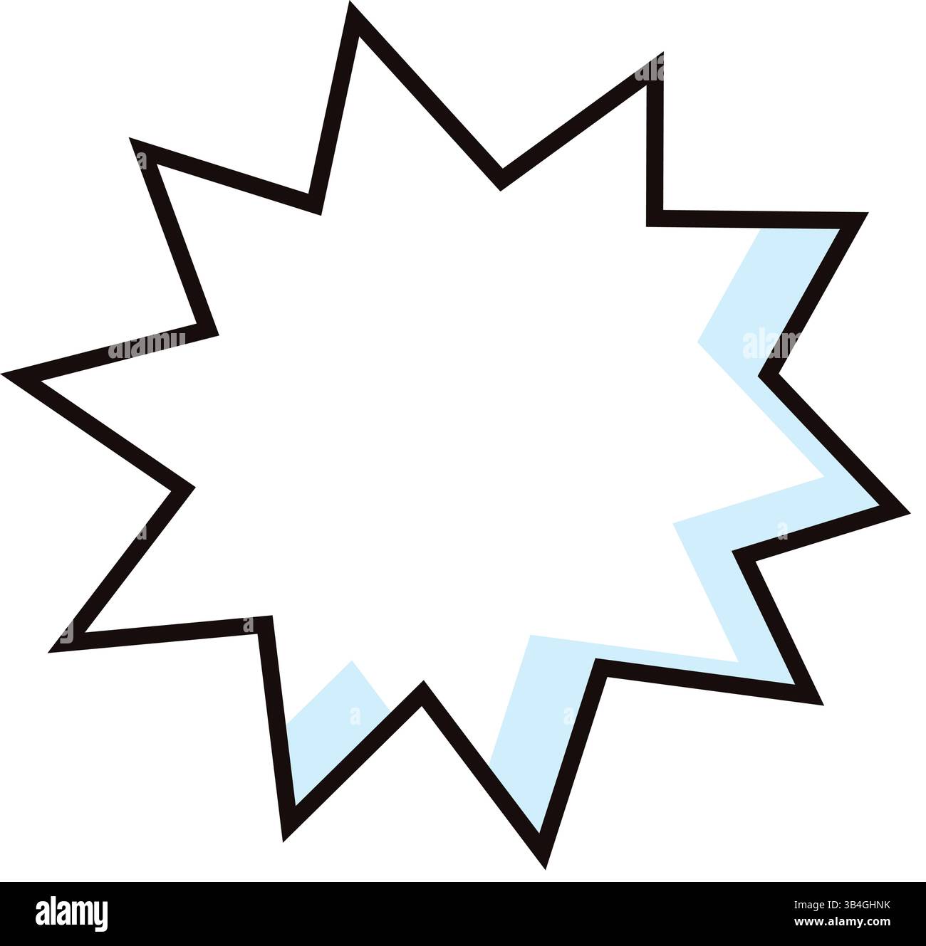 Empty comic explosion shape. Vector illustration Stock Vector Image ...