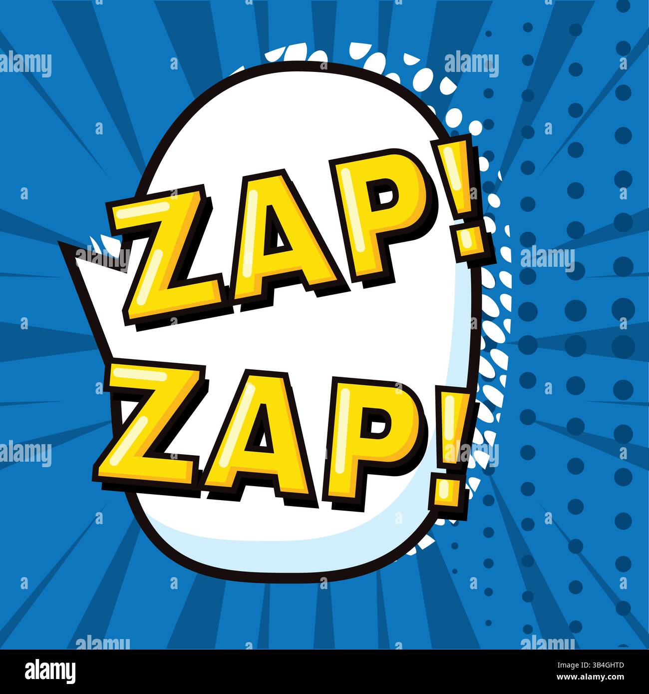 Comic bubble saying Zap Zap. Vector illustration Stock Vector Image ...