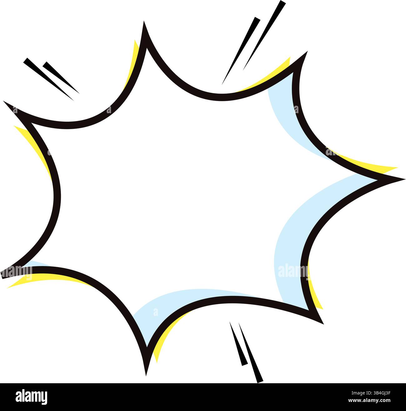 Empty comic explosion shape. Vector illustration Stock Vector Image ...